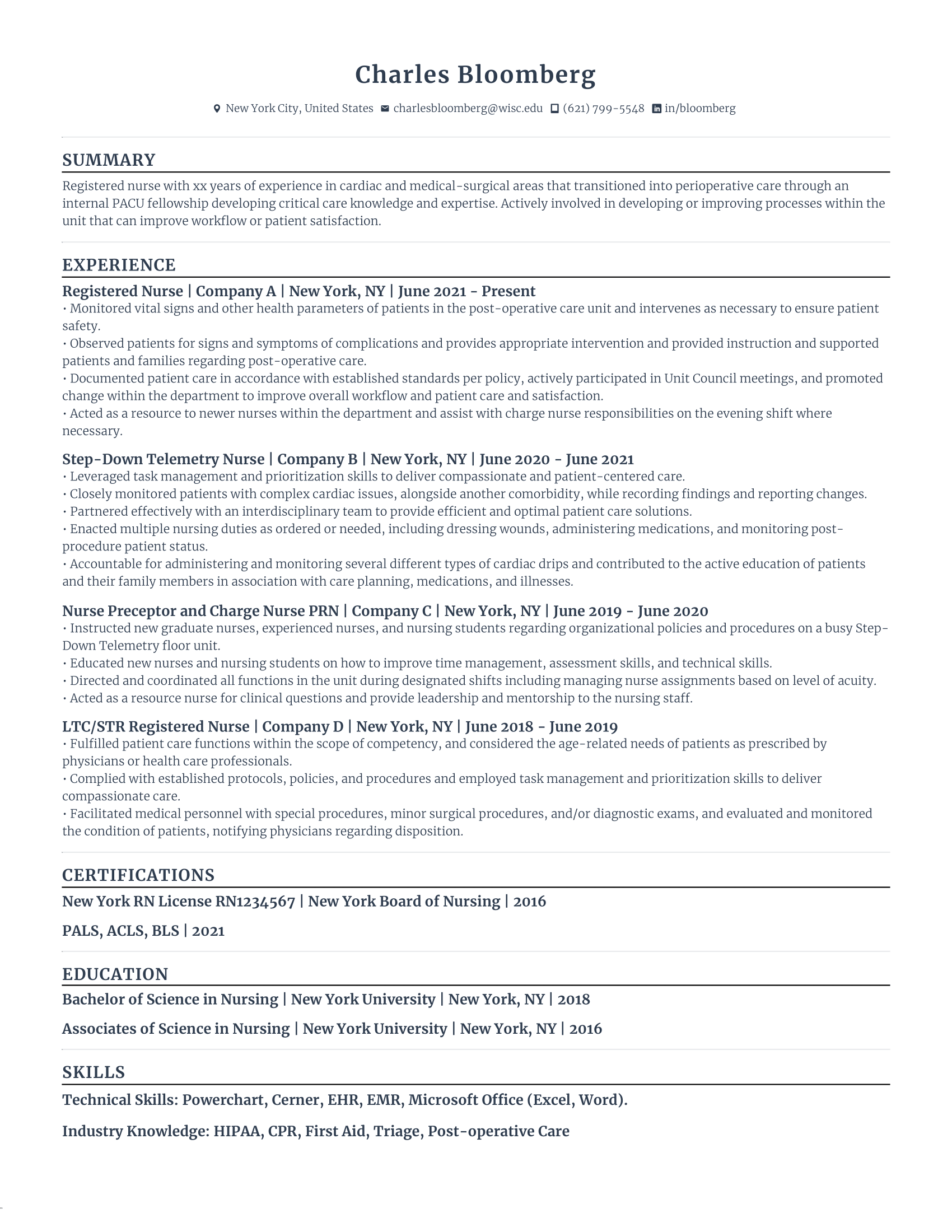 Registered Nurse Resume Example For 2023 Rezi Ai registered-nurse-resume-example-for-2023-rezi-ai